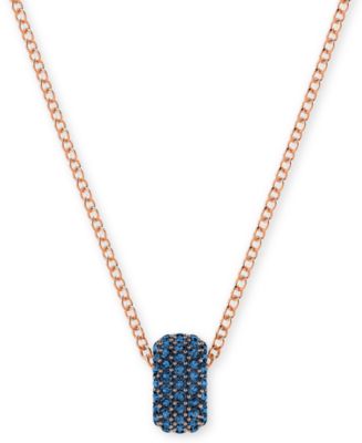 Swarovski Pavé Crystal Round Pendant Necklace - Macy's