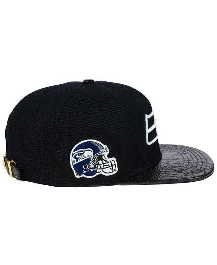 Pro Standard Seattle Seahawks Black and White Strapback Cap - Macy's