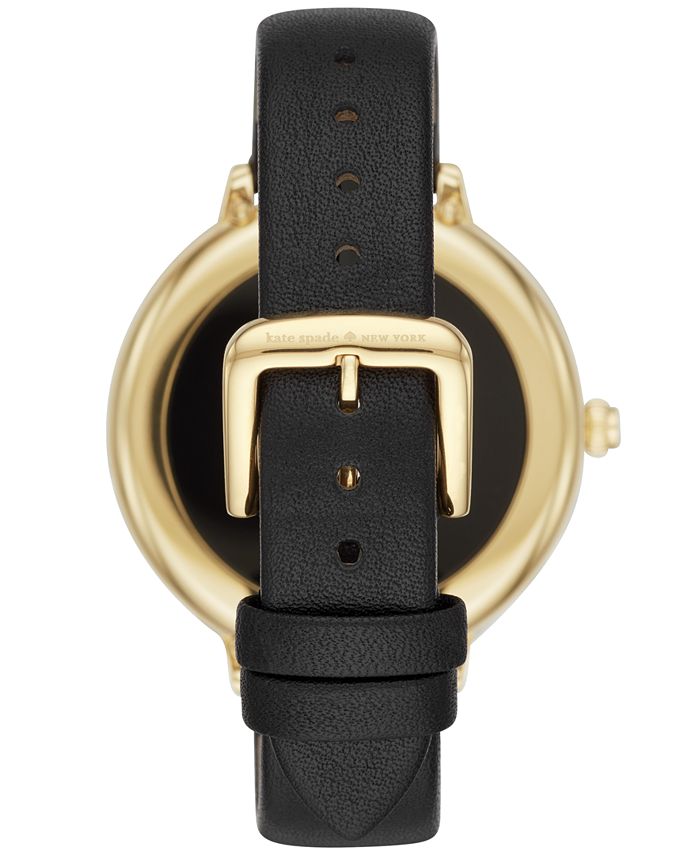 kate spade new york Women's Scallop Black Leather Strap Touchscreen ...