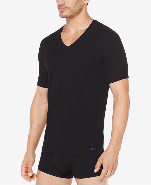 Michael Kors Men's 2-Pk. Stretch Factor V-Neck Undershirts & Reviews ...
