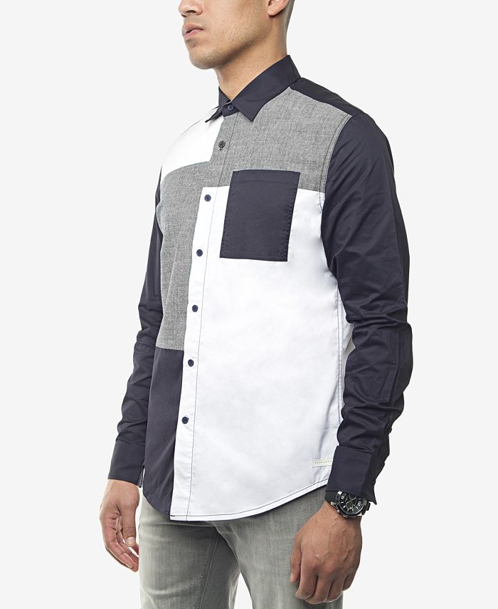 Sean John Men's Colorblocked Shirt, Created for Macy's - Macy's