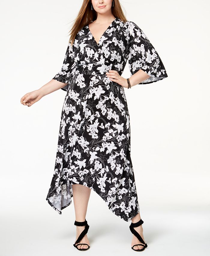 INC International Concepts I.N.C. Plus Size Floral-Print Maxi Dress ...
