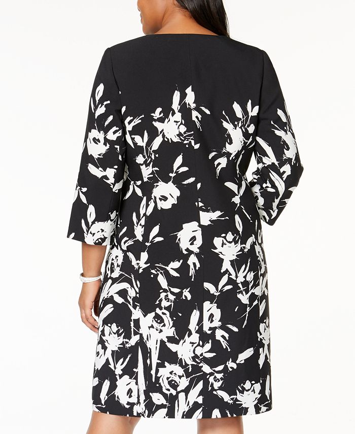 Kasper Plus Size Floral-Print Topper Jacket - Macy's