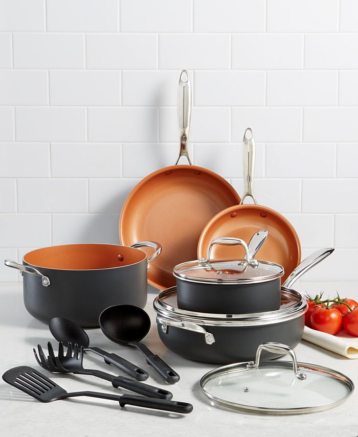 Crux 12-Pc. Copper Titanium Cookware Set, Created for Macy's - Macy's