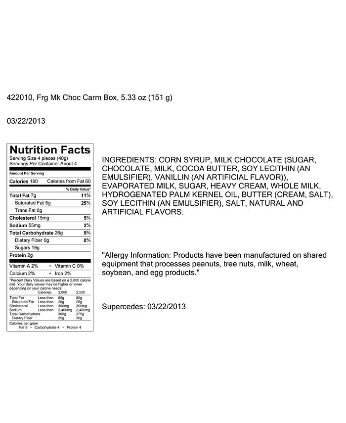 Frango Chocolates Frango 15-Pc. Caramel Box of Chocolates - Macy's