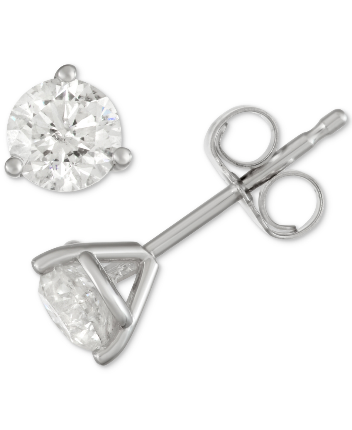 Click here for Diamond Three-Prong Stud Earrings (3/4 ct. t.w.) i... prices