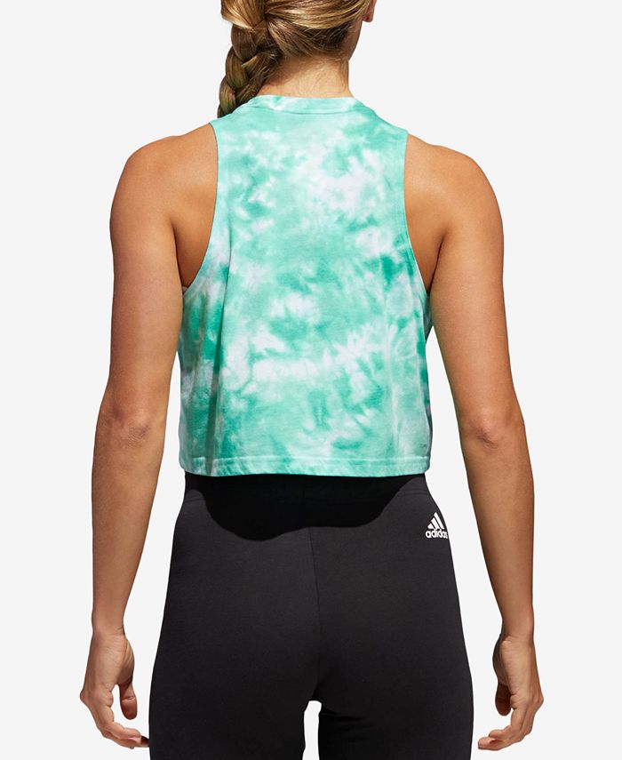 adidas Festival Printed Racerback Cropped Tank Top - Macy's
