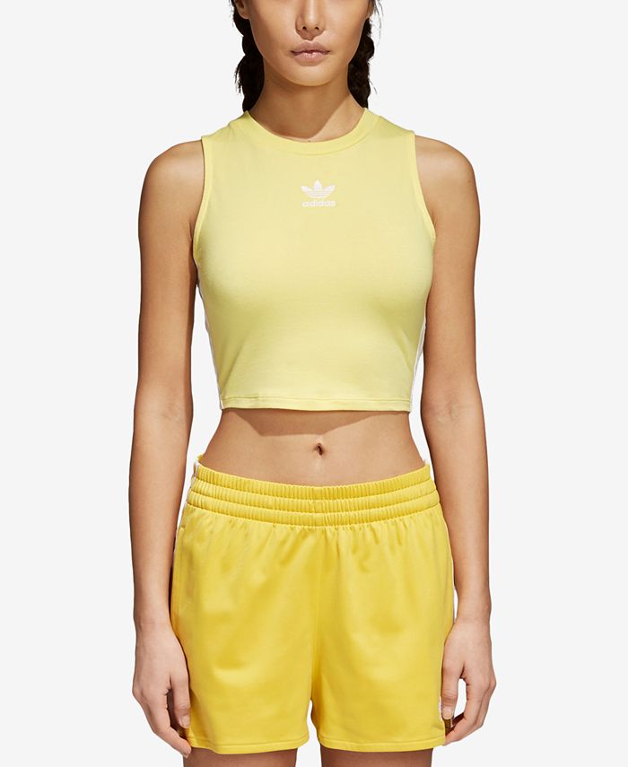adidas adicolor Cotton Cropped Tank Top - Macy's