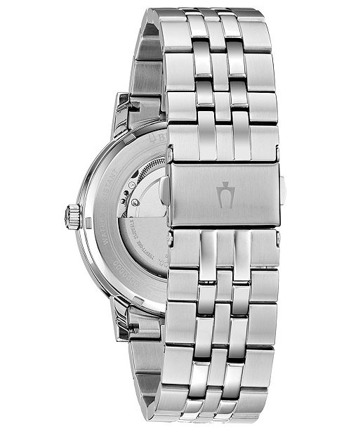 Bulova Men's Automatic American Clipper Stainless Steel Bracelet Watch ...