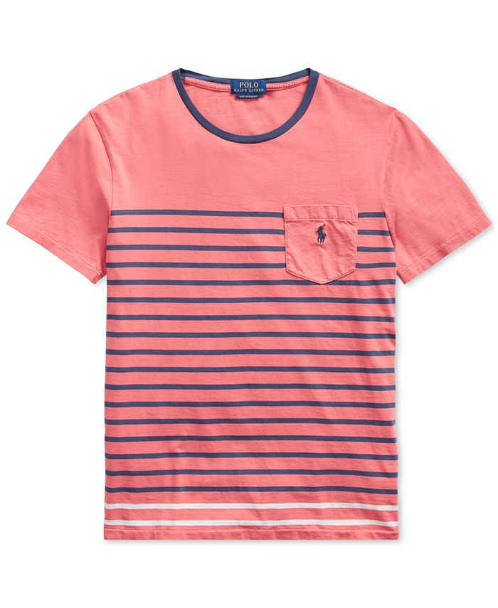 Polo Ralph Lauren Men's Big & Tall Classic Fit Striped T-Shirt - Macy's