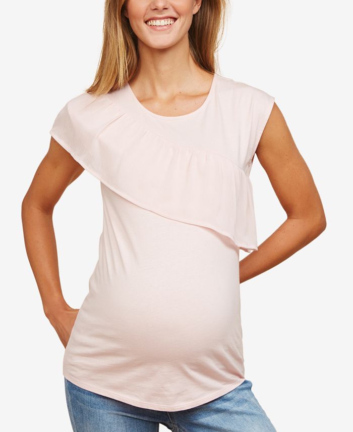 Motherhood Maternity Ruffled Top - Macy's