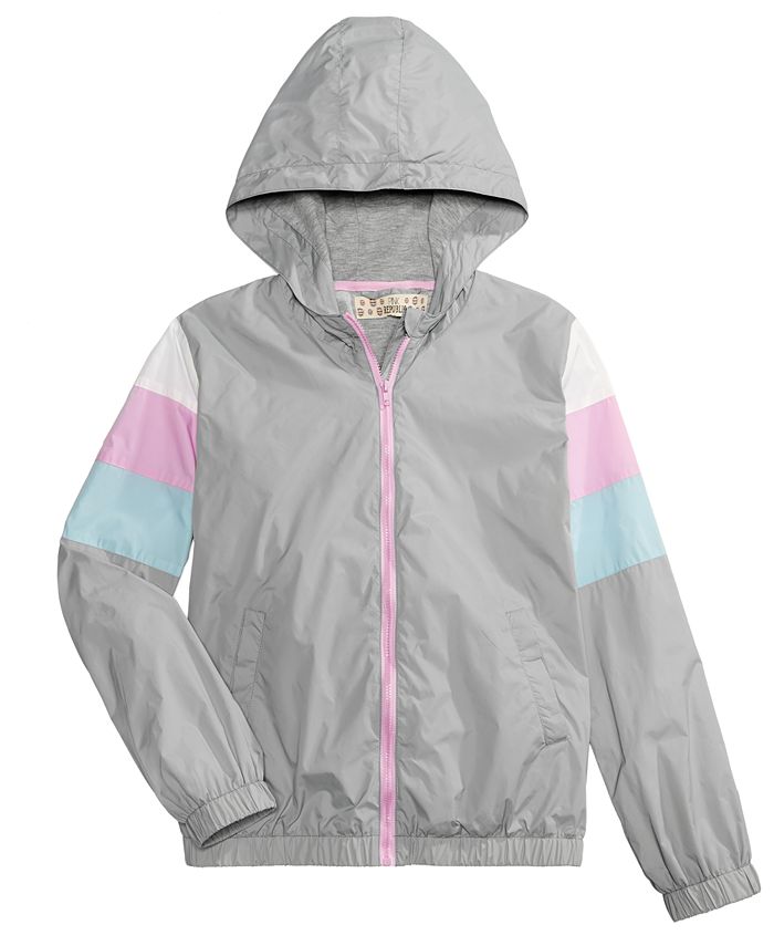 Pink Republic Colorblocked Front-Zip Hooded Jacket, Big Girls - Macy's