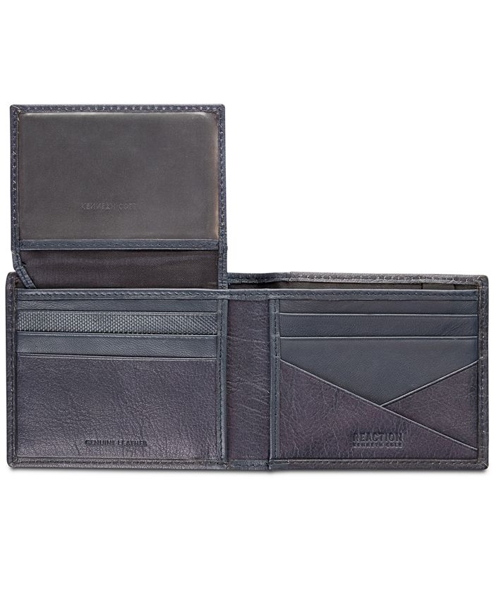 Kenneth Cole Reaction Men's Textured Leather Passcase Wallet - Macy's