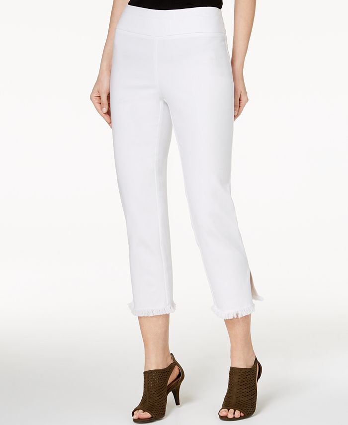 Style & Co Frayed Comfort-Waist Capri Pants, Created for Macy's - Macy's