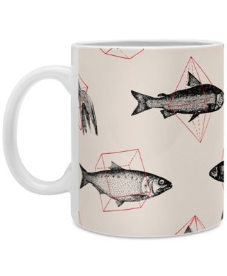 Deny Designs Florent Bodart Fishes In Geometrics Coffee Mug - Macy's