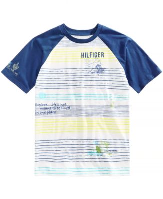 Tommy Hilfiger Graphic-Print Raglan T-Shirt, Big Boys - Macy's