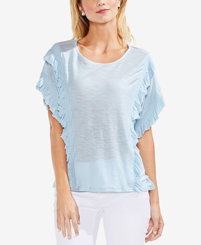 Vince Camuto Tiered Ruffle-Sleeve Top - Macy's