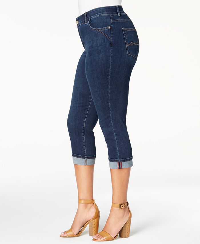 Lee Platinum Plus Size Slim Cropped Jeans - Macy's