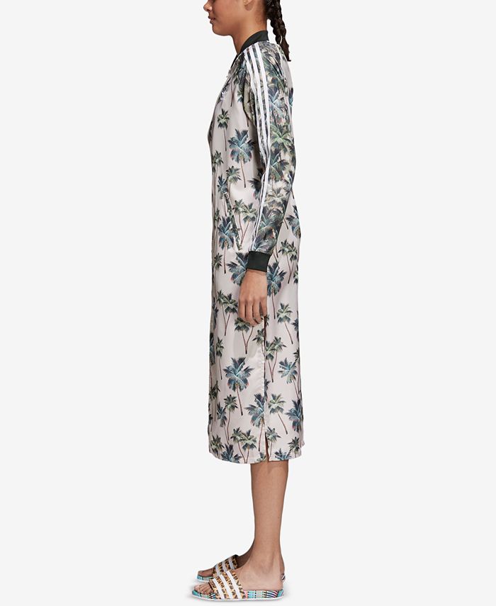 adidas Printed Long-Line Track Jacket - Macy's