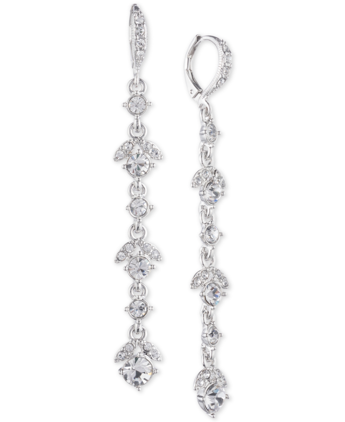 Click here for Givenchy Crystal Linear Drop Earrings - Silver prices