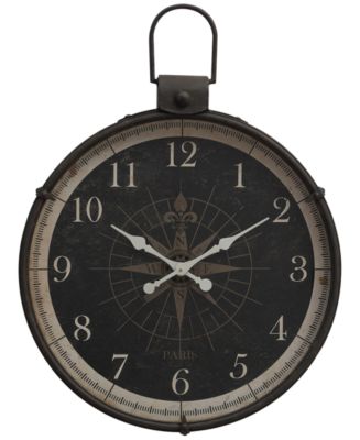 Metal Compass Wall Clock - Macy's