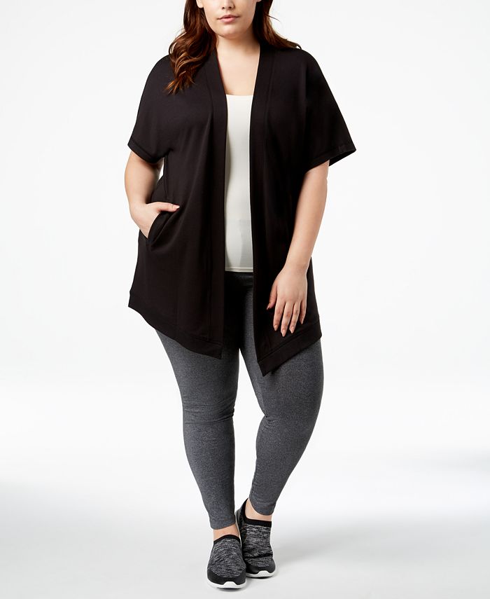 Ideology Plus Size Open-Front Wrap, Created for Macy's - Macy's