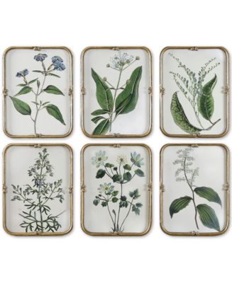 Uttermost Blue Floral Art Collection 6-Pc. Wall Art Set - Macy's