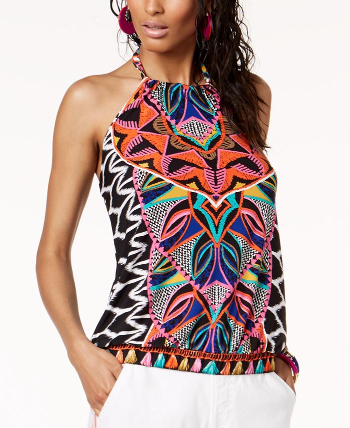 INC International Concepts Trina Turk x I.N.C. Printed Halter Top ...