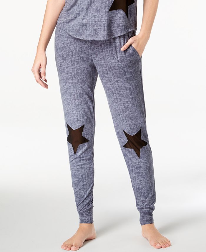 Ande Lush Luxe Mesh-Star Jogger Pajama Pants - Macy's