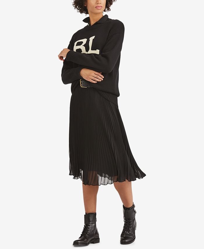 Polo Ralph Lauren Georgette Pleated Skirt - Macy's