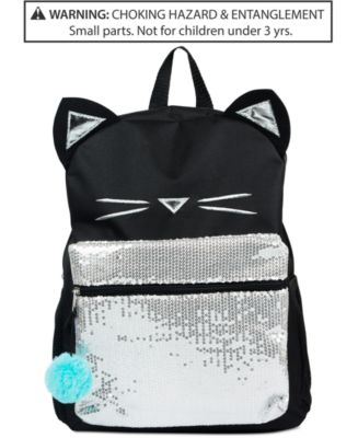 FAB Little & Big Girls Sequined Cat Backpack - Macy's