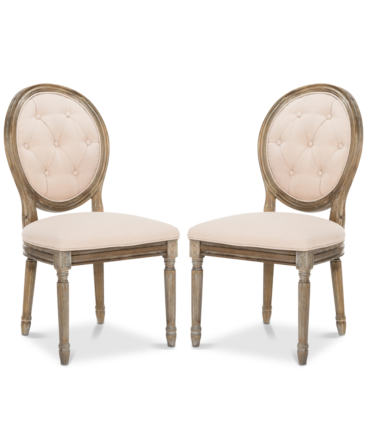 Click here for Claudius Side Chair (Set Of 2) - Beige/Rustic prices