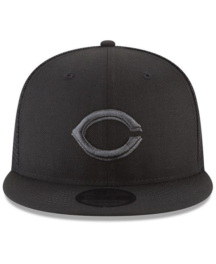 New Era Cincinnati Reds Blackout Mesh 9FIFTY Snapback Cap - Macy's