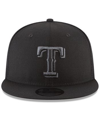 New Era Texas Rangers Blackout Mesh 9FIFTY Snapback Cap - Macy's