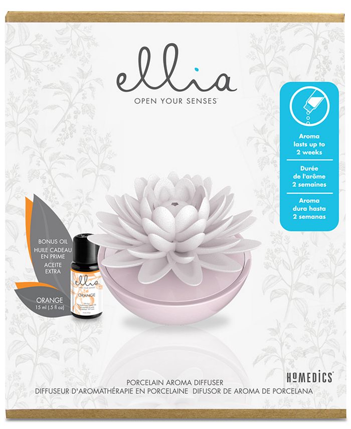Homedics Ellia Calm Waters Porcelain Aroma Diffuser - Macy's