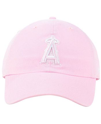 '47 Brand Los Angeles Angels Pink CLEAN UP Cap - Macy's