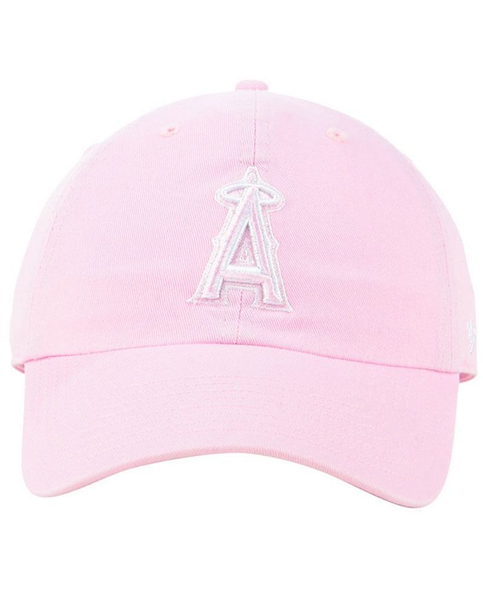 '47 Brand Los Angeles Angels Pink CLEAN UP Cap - Macy's