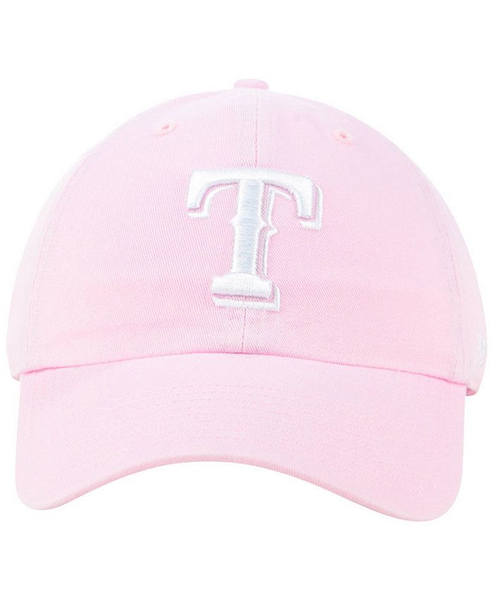 '47 Brand Texas Rangers Pink CLEAN UP Cap - Macy's