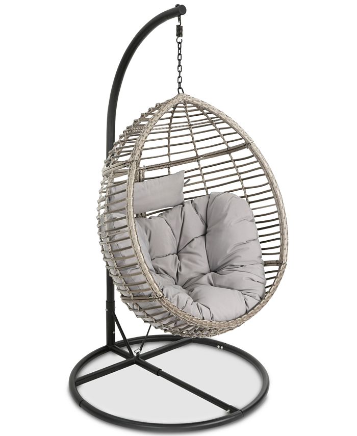 Noble House Logan Outdoor Basket Chair - Macy's