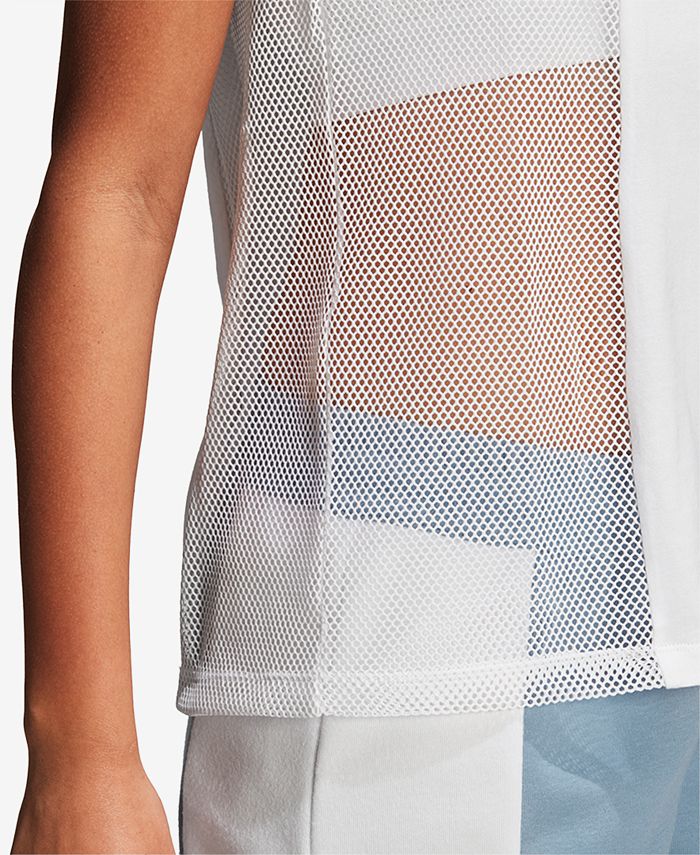 adidas Active Icons Mesh-Blocked Tank Top & Reviews - Tops - Women - Macy's