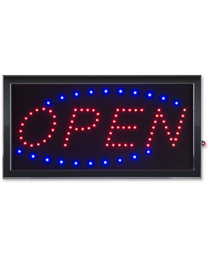 Trademark Global Open Lighted Neon Electric Display Sign with Animation ...