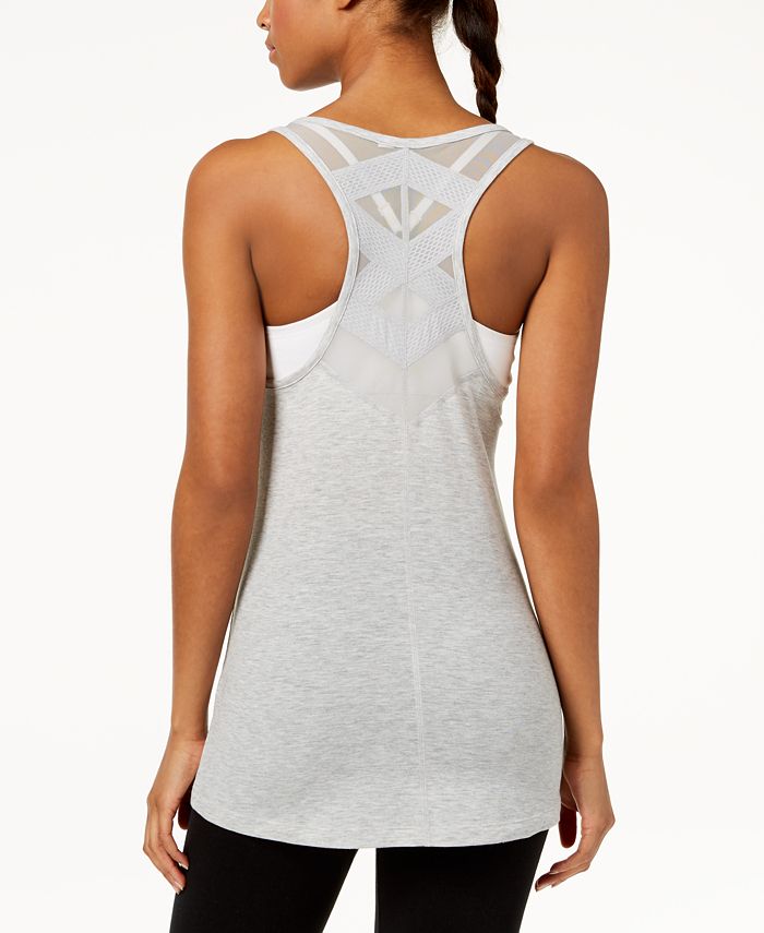 Ideology Mesh-Racerback Tank Top, Created for Macy's - Macy's