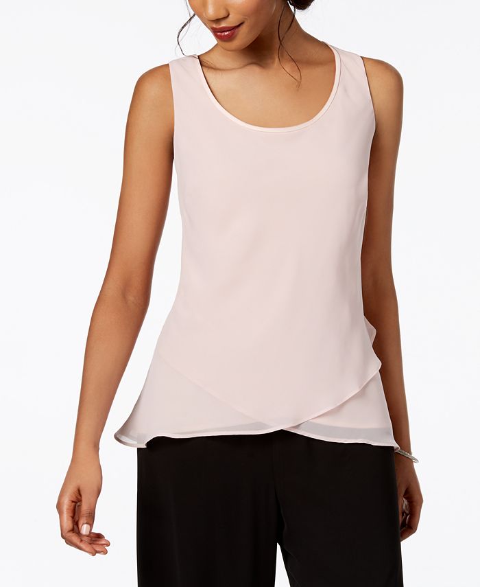 Alex Evenings Ruffled-Hem Top - Macy's