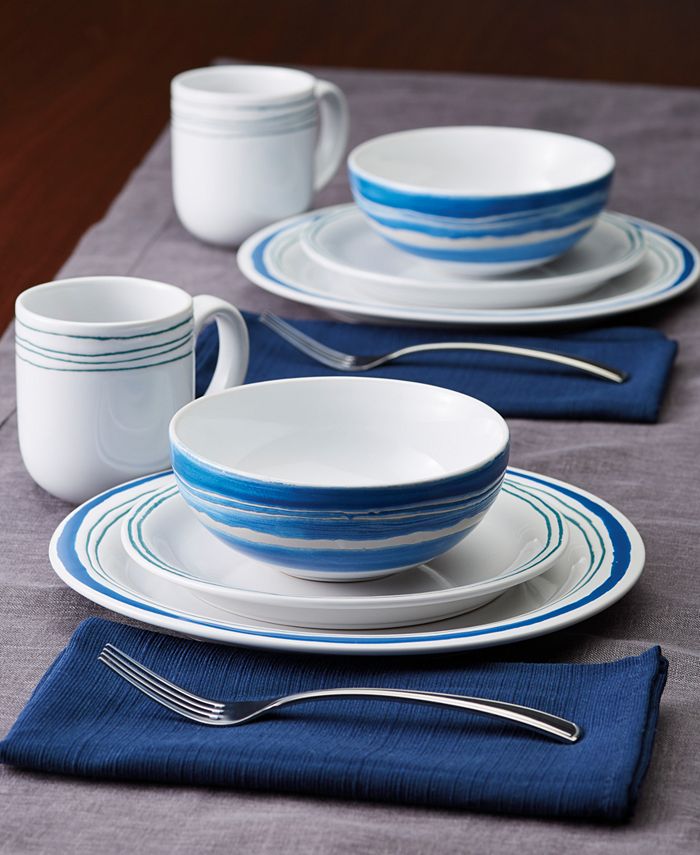 Rachael Ray Brushstrokes 16-Pc. Dinnerware Set, Service for 4 - Macy's