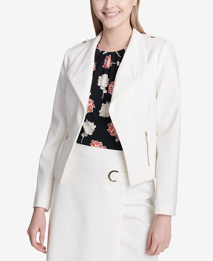 Calvin Klein Wide-Lapel Jacket - Macy's
