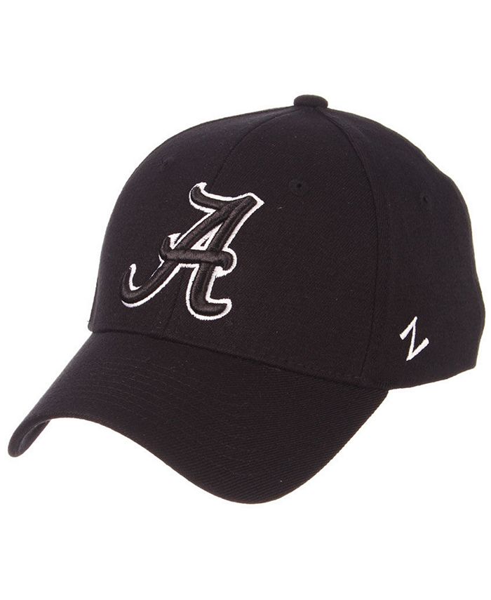 Zephyr Alabama Crimson Tide Black/White Stretch Cap - Macy's