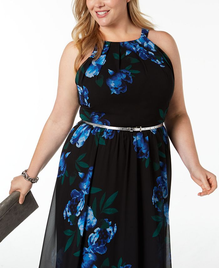 INC International Concepts I.N.C. Plus Size Halter A-Line Maxi Dress ...