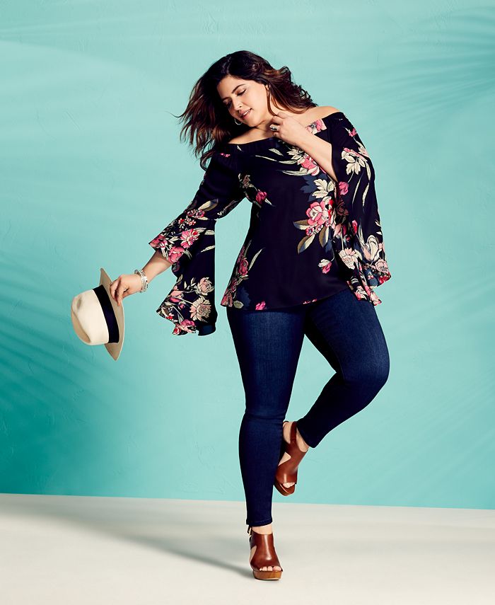 City Chic Trendy Plus Size Off The Shoulder Top Macys
