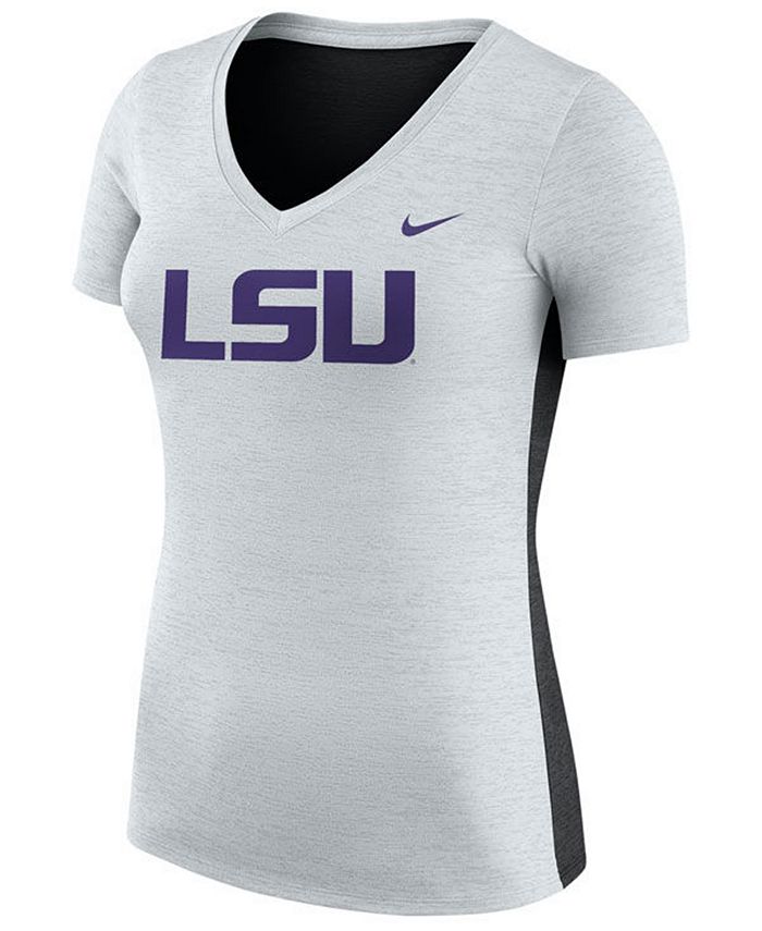 Nike Women's LSU Tigers Dri-Fit Touch T-Shirt - Macy's