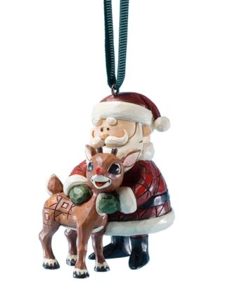 Jim Shore Santa Hugging Rudolph Ornament - Macy's